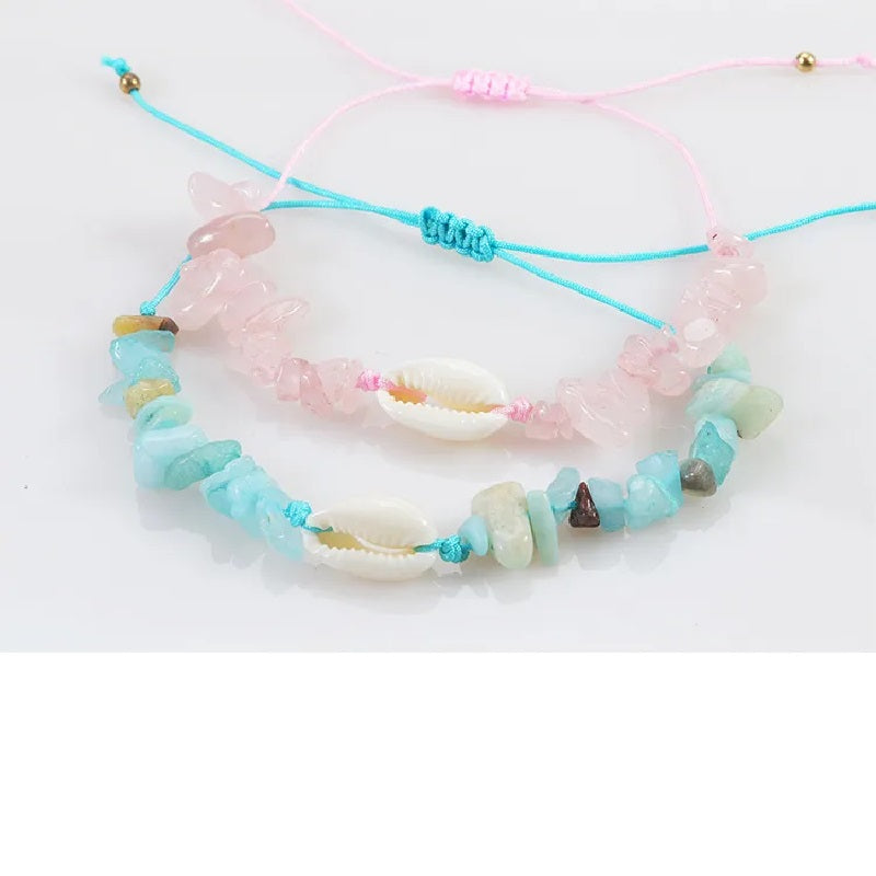 Set of 12 Teenager's/ Children's Adjustable Shell and Stone Wish Brace ...